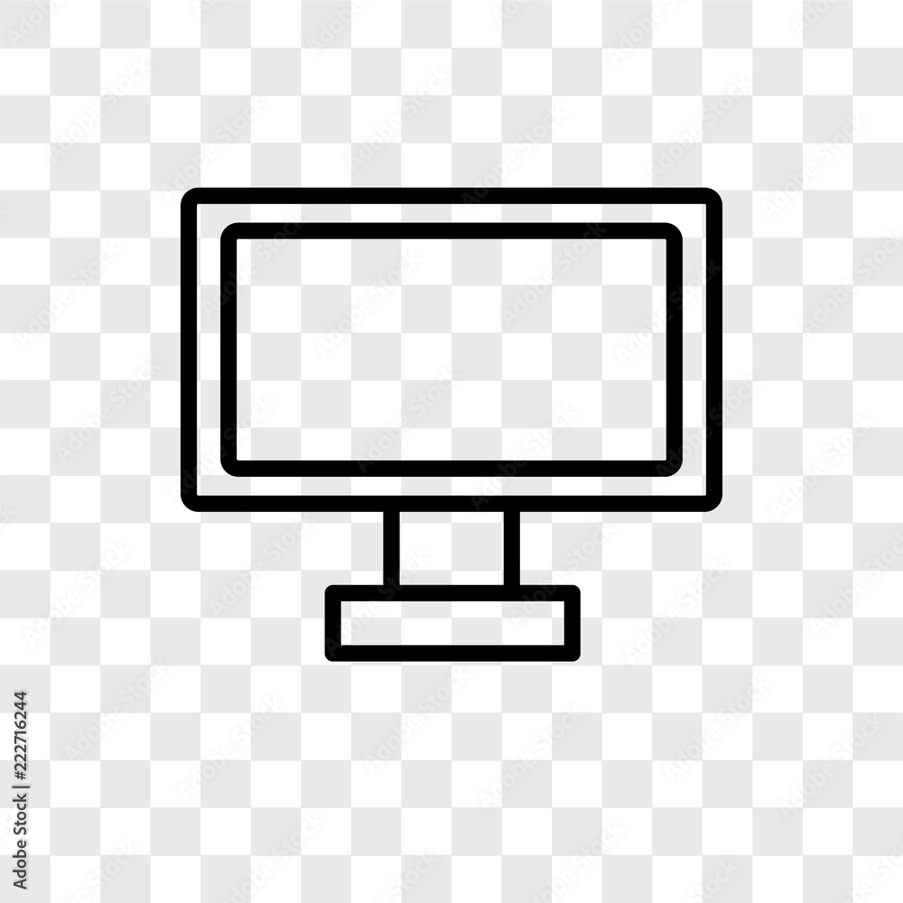 monitor icons isolated on transparent background. Modern and editable ...