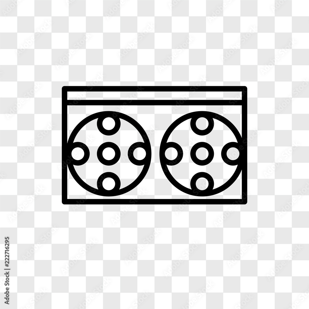 vhs icons isolated on transparent background. Modern and editable vhs ...