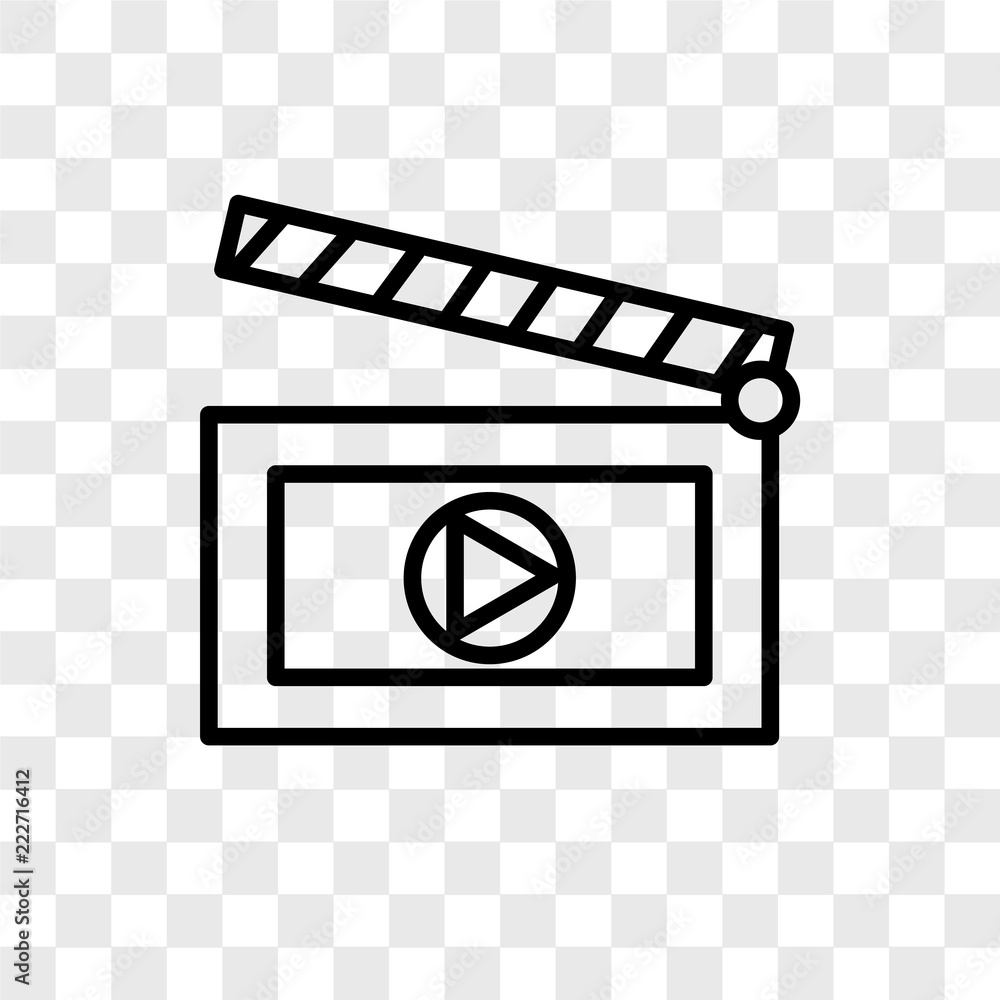 clapboard icons isolated on transparent background. Modern and editable ...