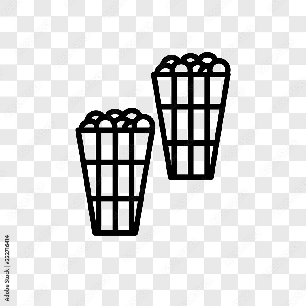popcorn icons isolated on transparent background. Modern and editable ...
