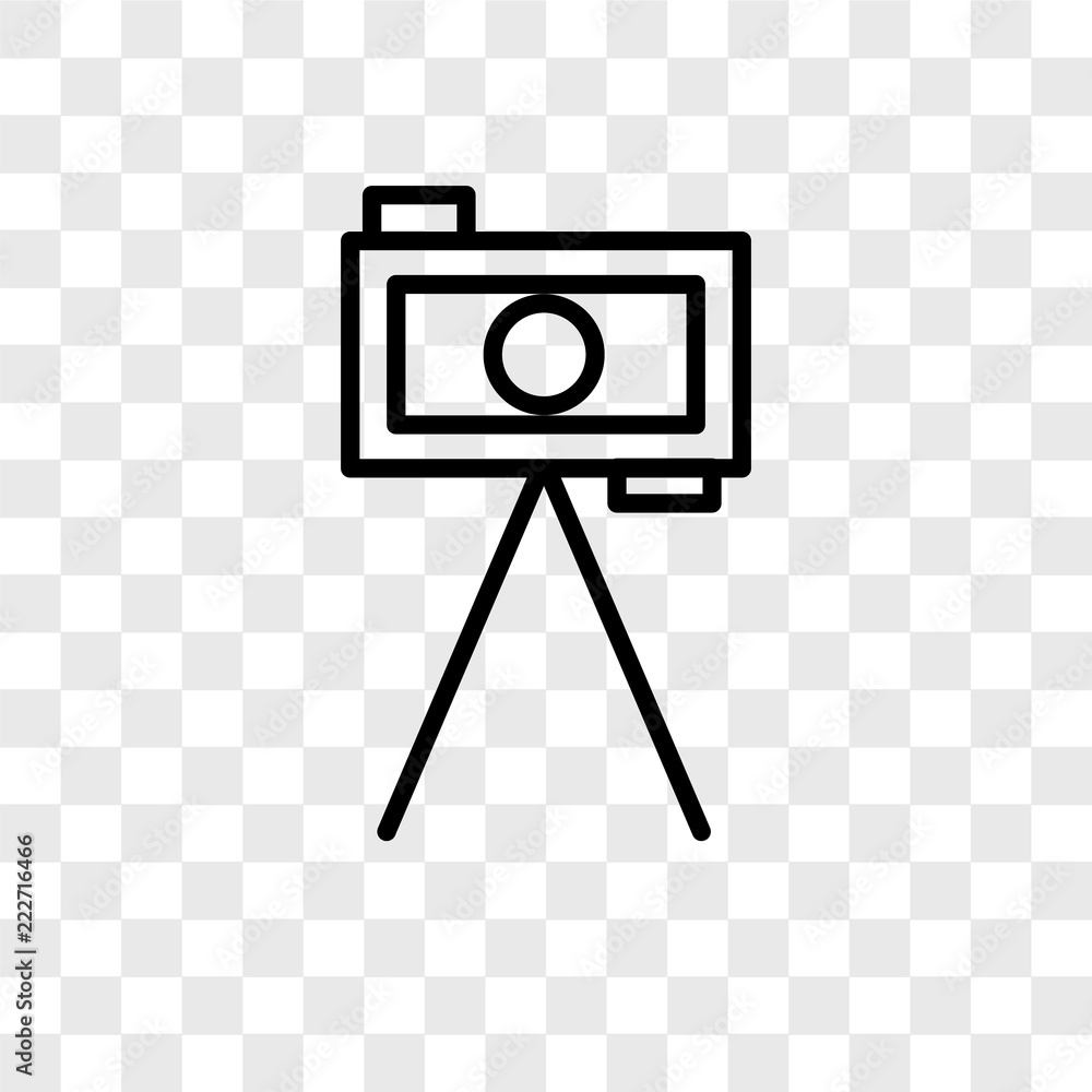 tripod icons isolated on transparent background. Modern and editable ...