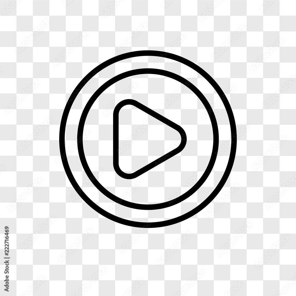 video player icons isolated on transparent background. Modern and ...