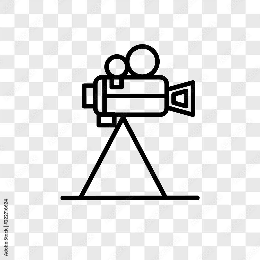 film icons isolated on transparent background. Modern and editable film ...