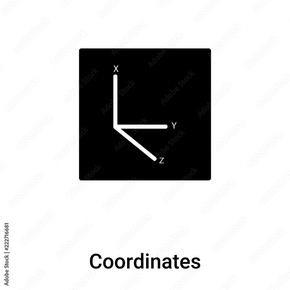 Coordinates icon vector isolated on white background, logo concept of ...