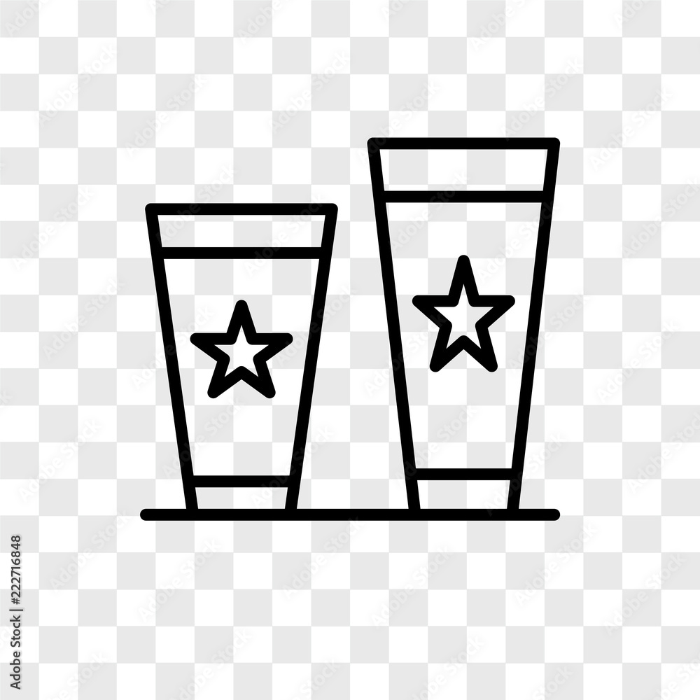 popcorn icons isolated on transparent background. Modern and editable ...