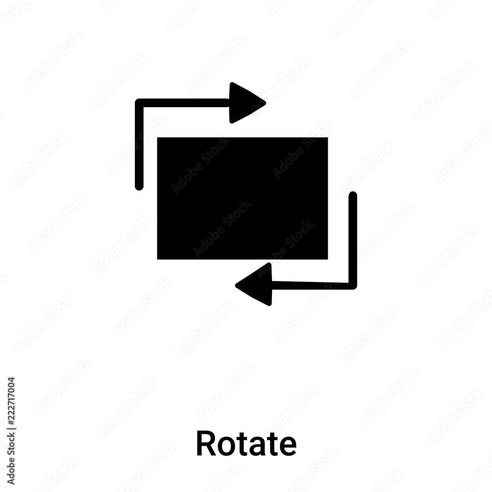 Rotate icon vector isolated on white background, logo concept of Rotate ...