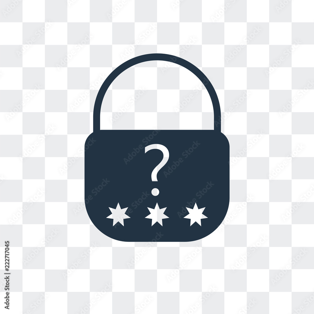 password icon isolated on transparent background. Modern and editable ...