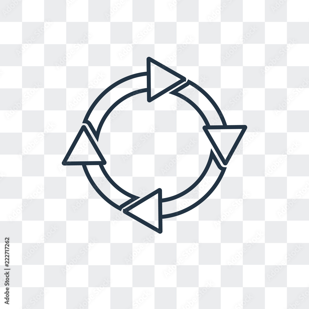 circular arrow icon isolated on transparent background. Modern and ...