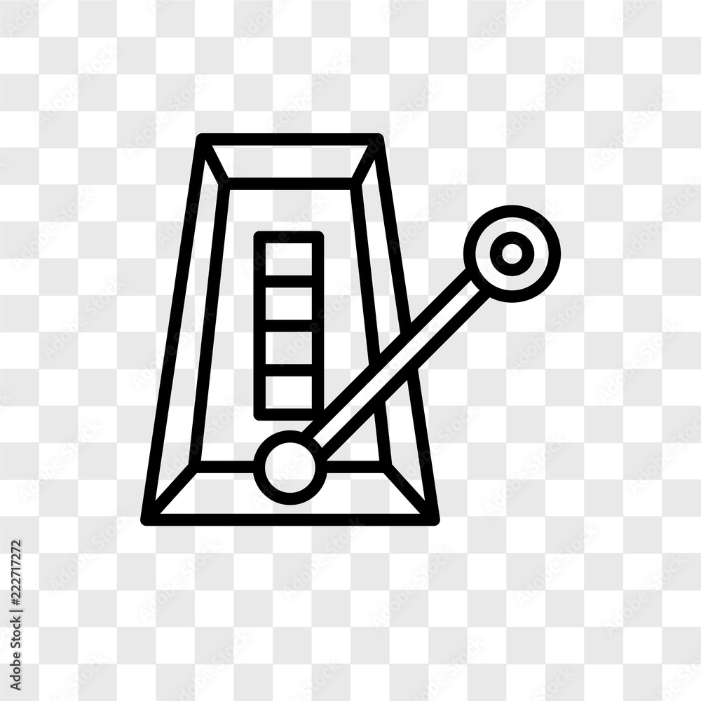 metronome icons isolated on transparent background. Modern and editable ...