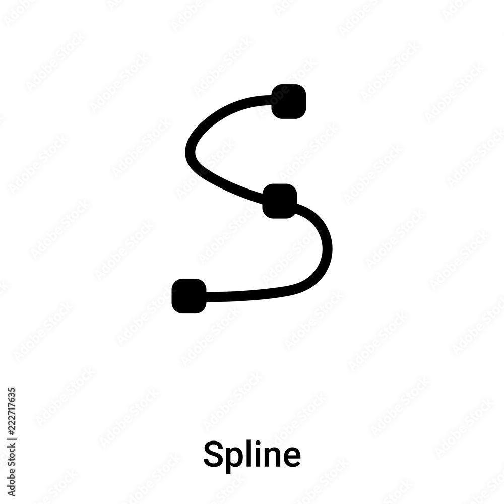 Spline icon vector isolated on white background, logo concept of Spline ...