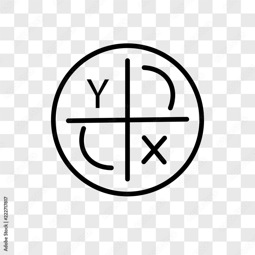 axis icons isolated on transparent background. Modern and editable axis ...