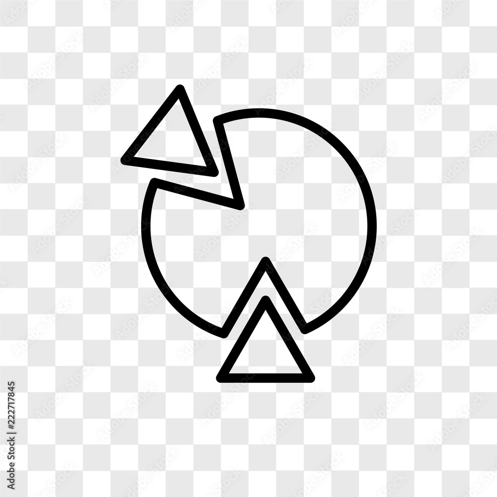 pie chart icons isolated on transparent background. Modern and editable ...