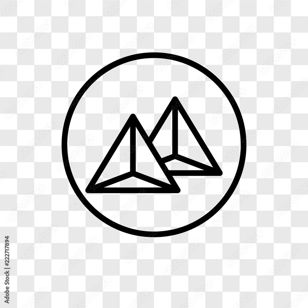 pyramid icons isolated on transparent background. Modern and editable ...