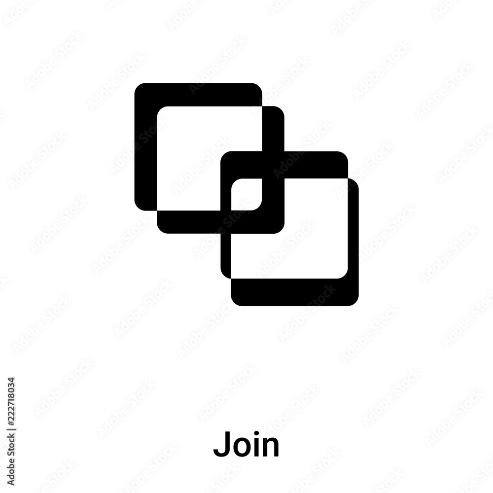 Join icon vector isolated on white background, logo concept of Join ...