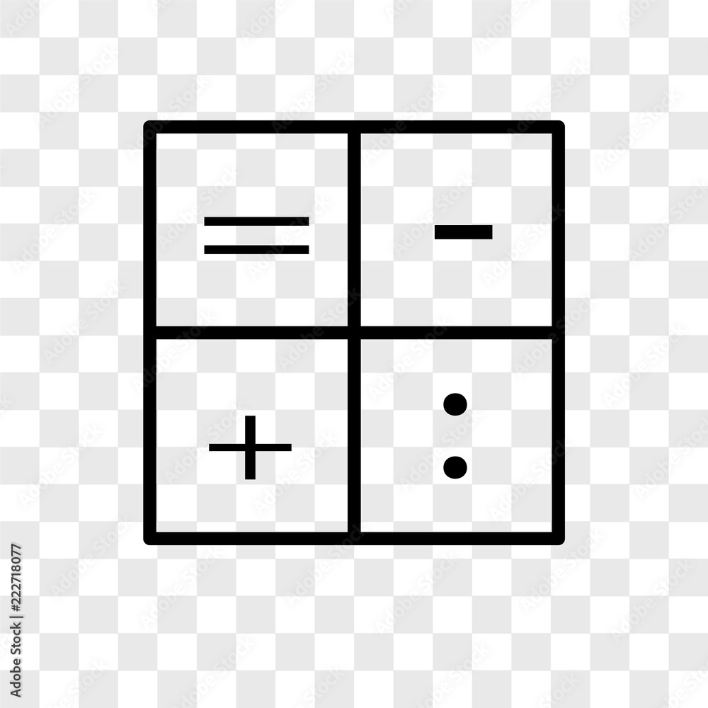 calculator icons isolated on transparent background. Modern and ...