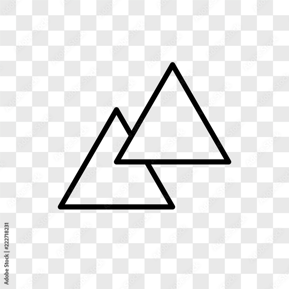 triangle icons isolated on transparent background. Modern and editable ...