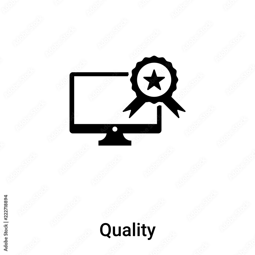 Quality icon vector isolated on white background, logo concept of ...