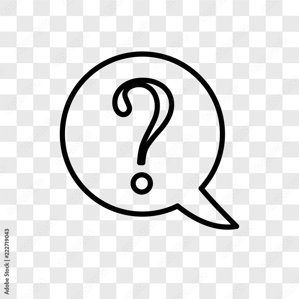 question icons isolated on transparent background. Modern and editable ...