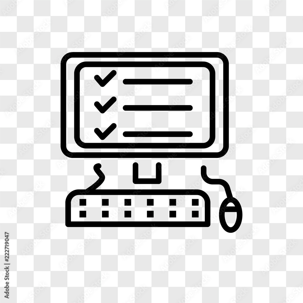 checklist icons isolated on transparent background. Modern and editable ...