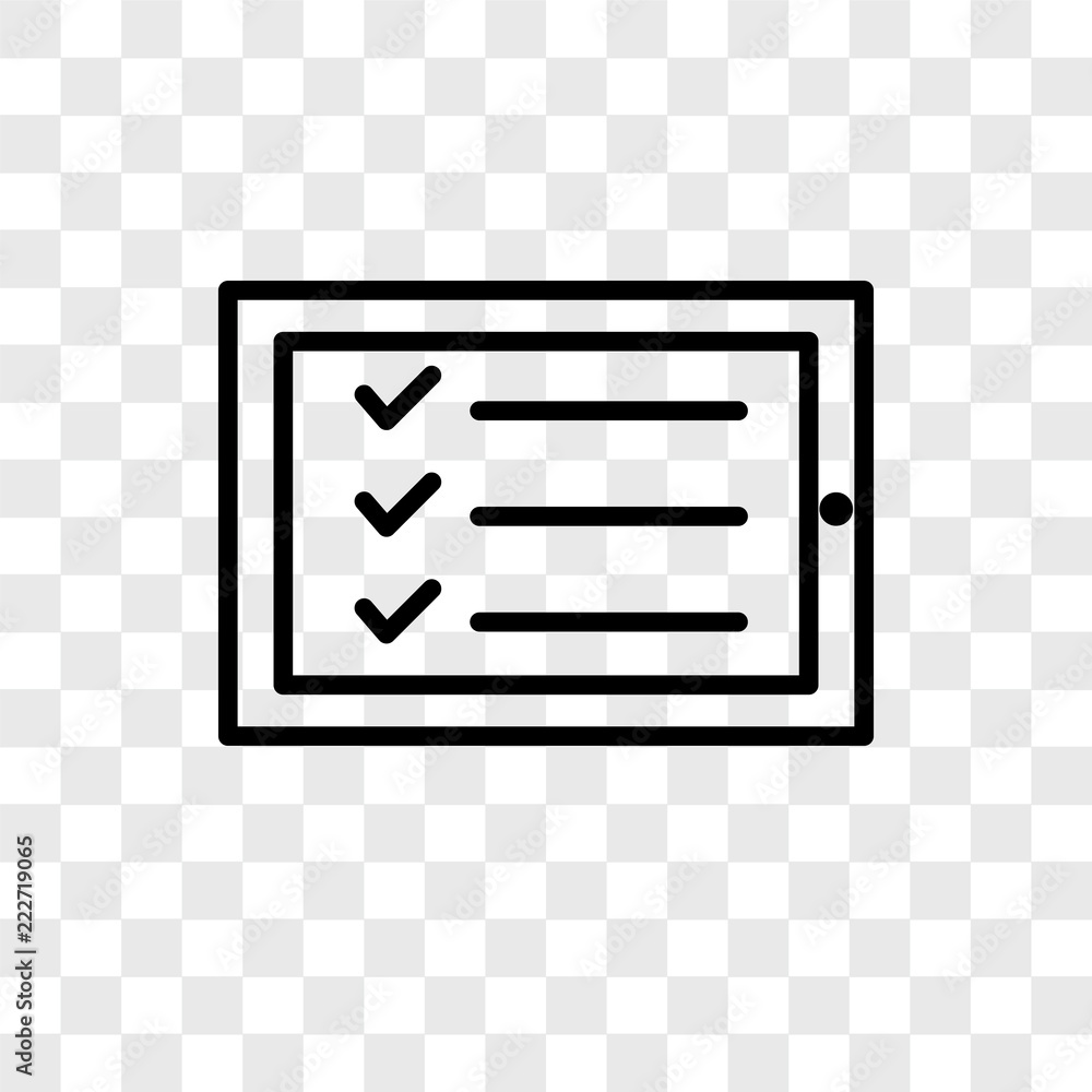 checklist icons isolated on transparent background. Modern and editable ...