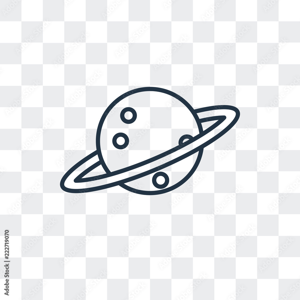 planet earth icon isolated on transparent background. Modern and ...