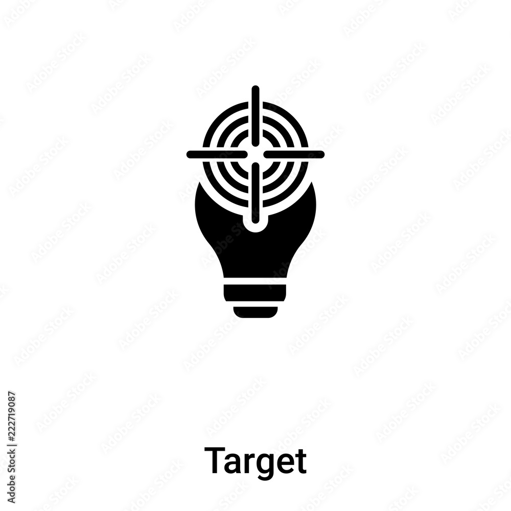 Target icon vector isolated on white background, logo concept of Target ...