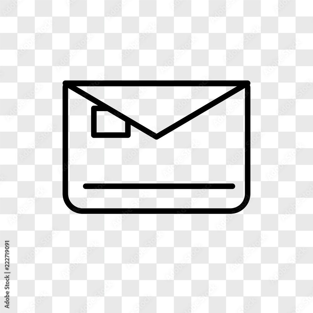 mailbox icons isolated on transparent background. Modern and editable ...