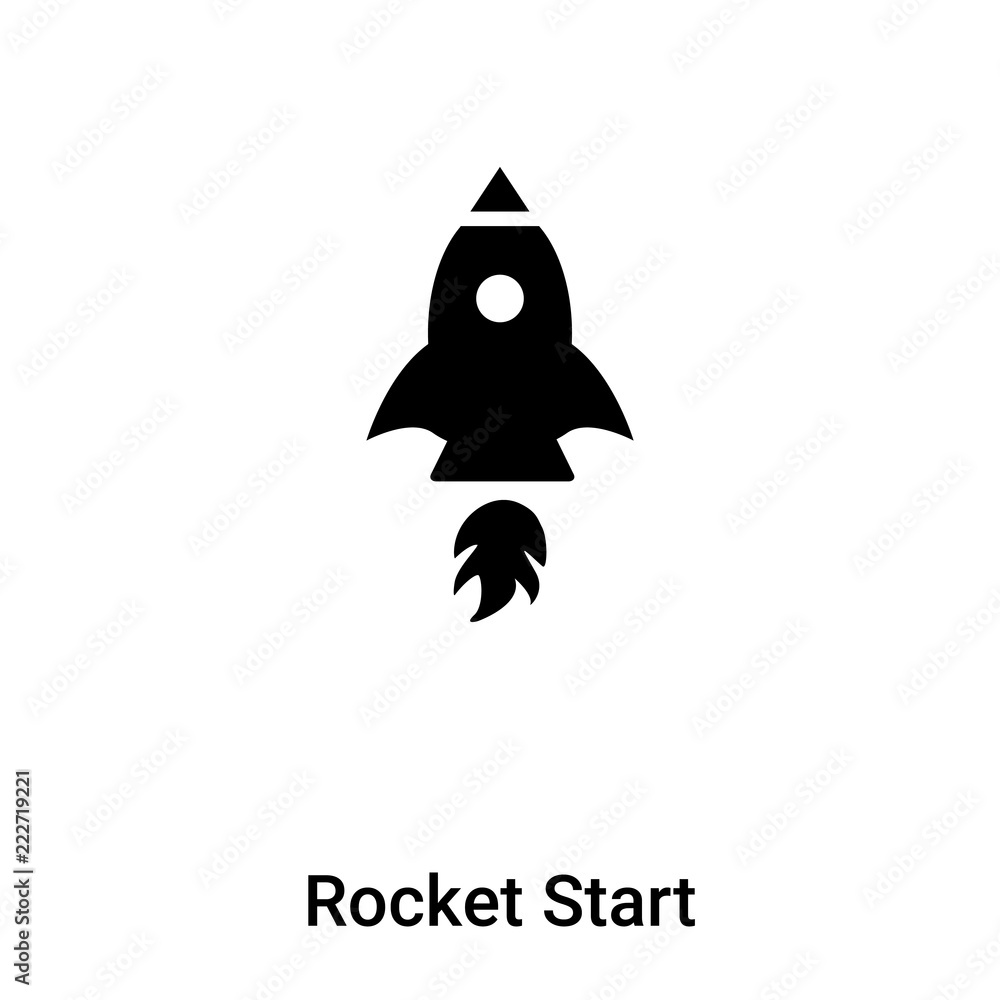 Rocket Start icon vector isolated on white background, logo concept of ...