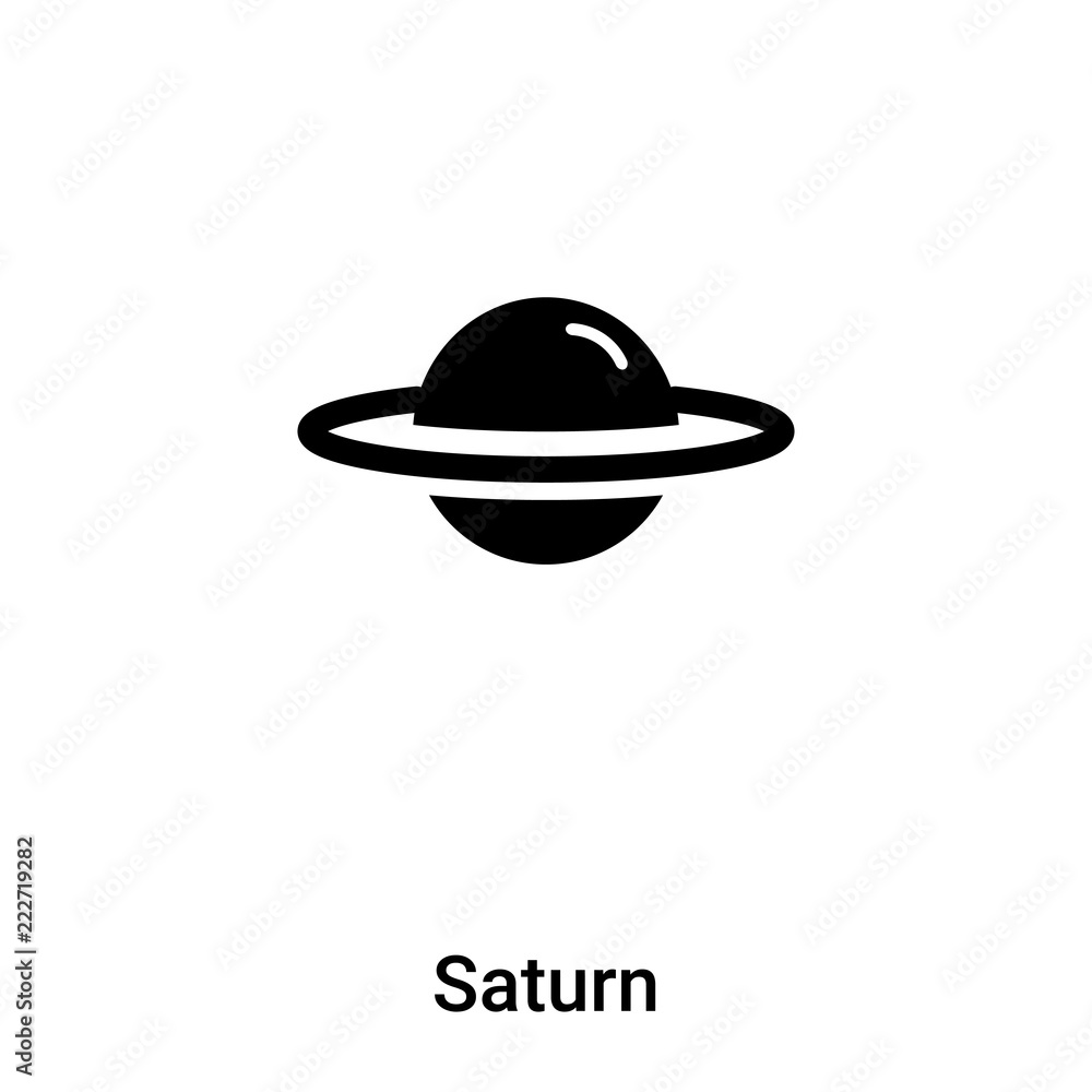 Saturn icon vector isolated on white background, logo concept of Saturn ...