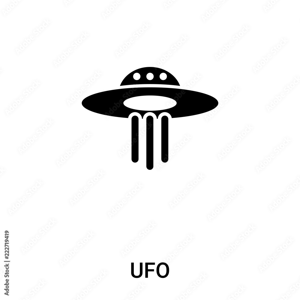 UFO icon vector isolated on white background, logo concept of UFO sign ...