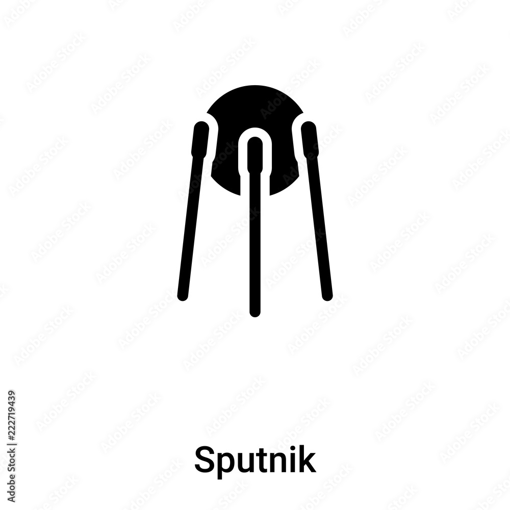 Sputnik icon vector isolated on white background, logo concept of ...
