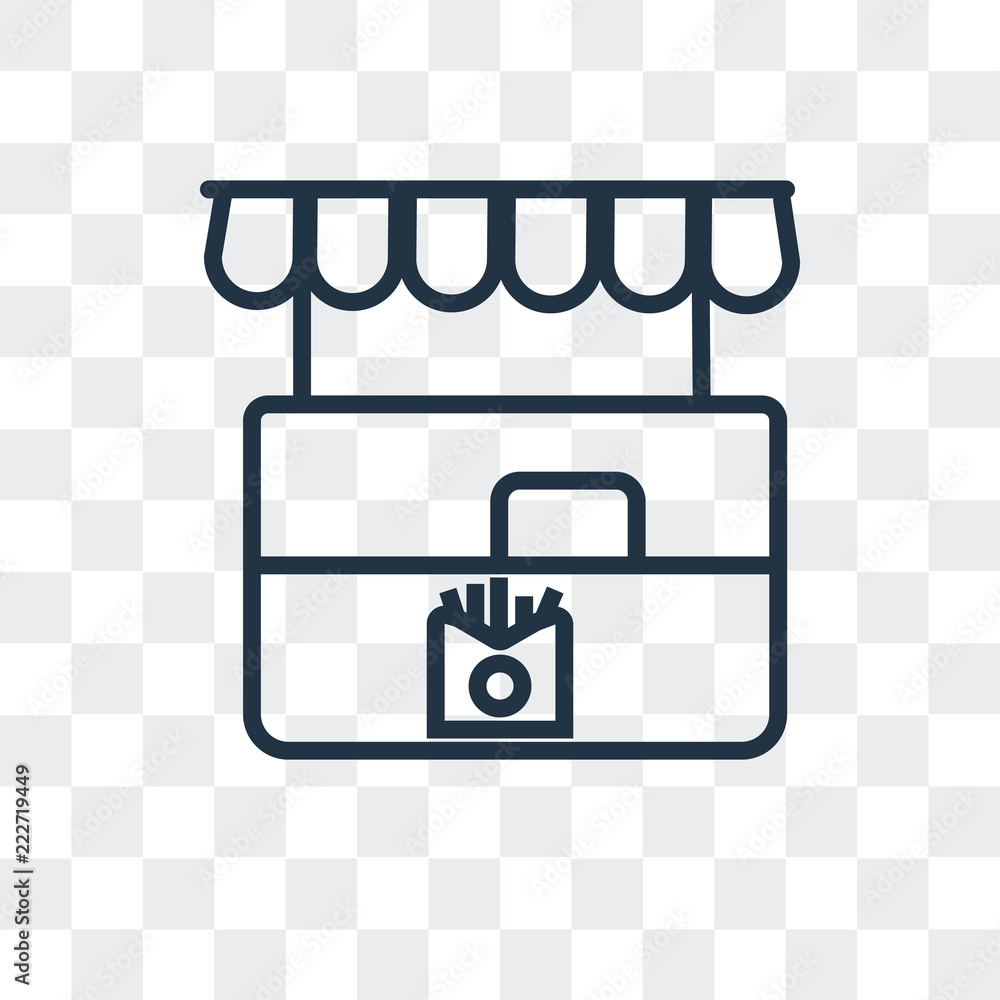 food stall icon isolated on transparent background. Modern and editable ...