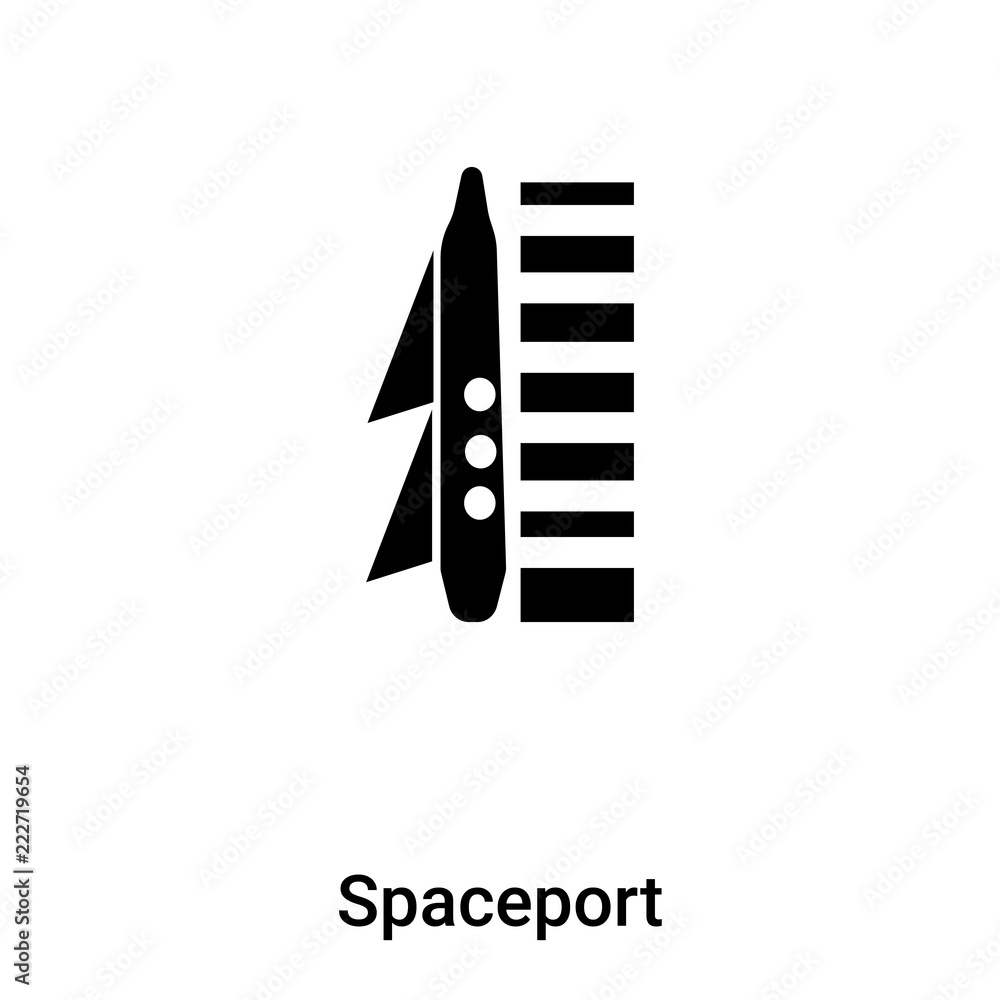 Spaceport icon vector isolated on white background, logo concept of ...