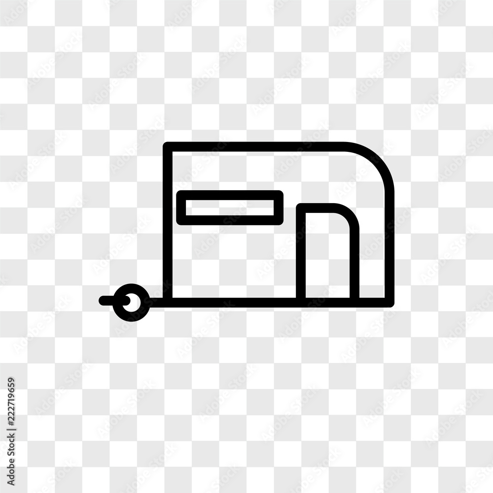 caravan icons isolated on transparent background. Modern and editable ...
