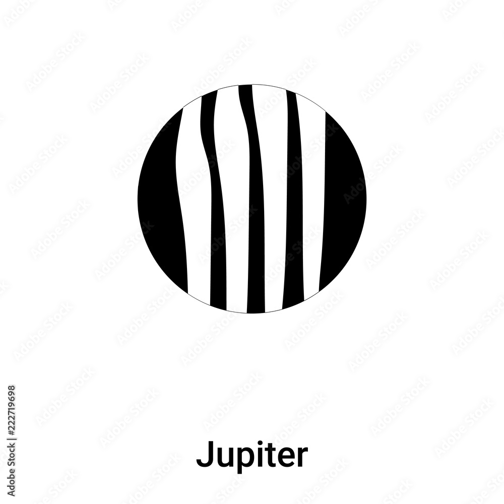Jupiter icon vector isolated on white background, logo concept of ...