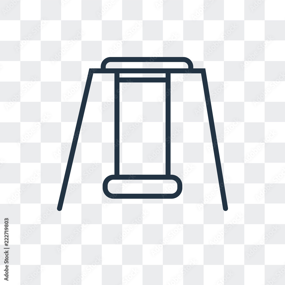 swing icon isolated on transparent background. Modern and editable ...