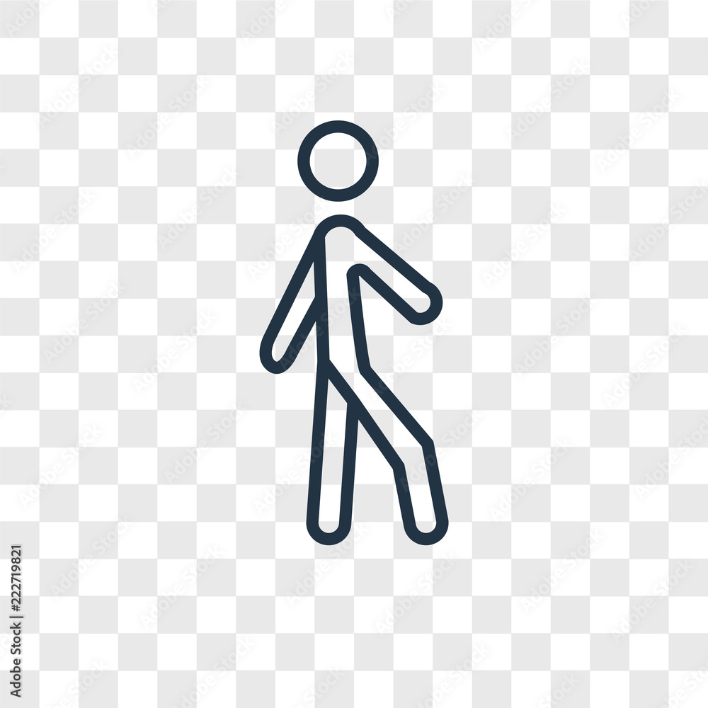 walking icons isolated on transparent background. Modern and editable ...