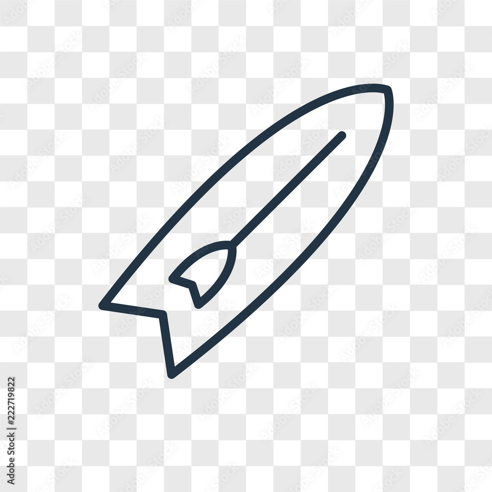 surfboard icons isolated on transparent background. Modern and editable ...