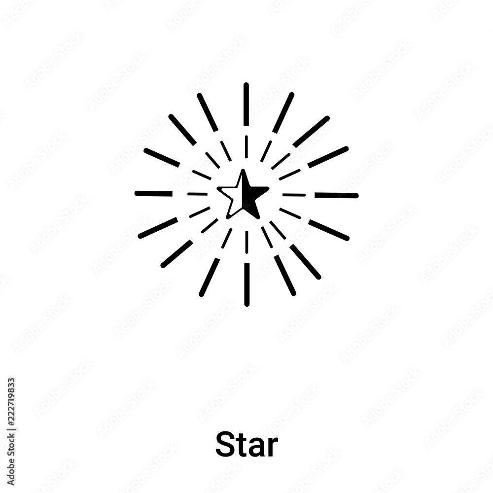 Star icon vector isolated on white background, logo concept of Star ...