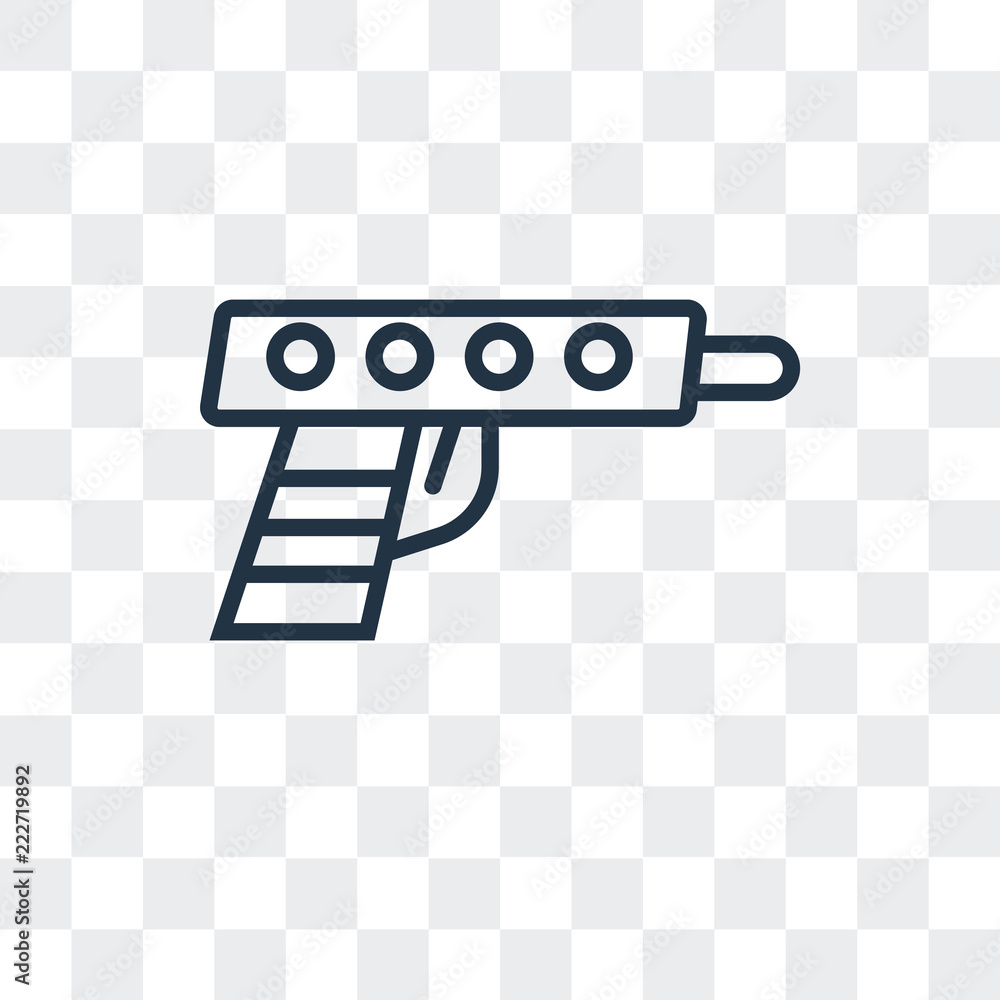 water gun icon isolated on transparent background. Modern and editable ...