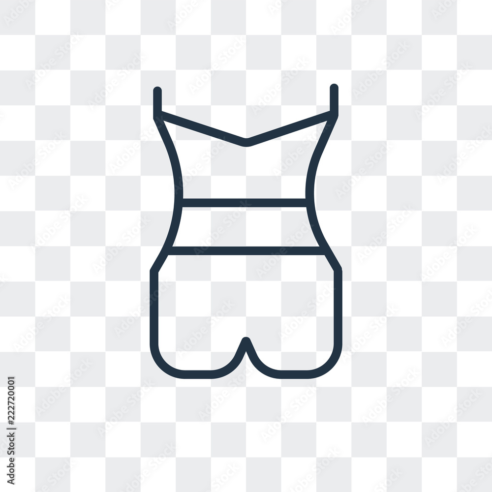 swimsuit icon isolated on transparent background. Modern and editable ...