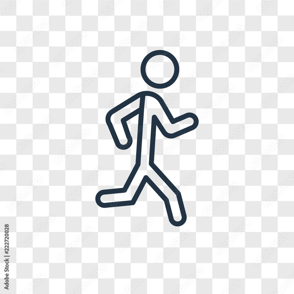 jogging icons isolated on transparent background. Modern and editable ...