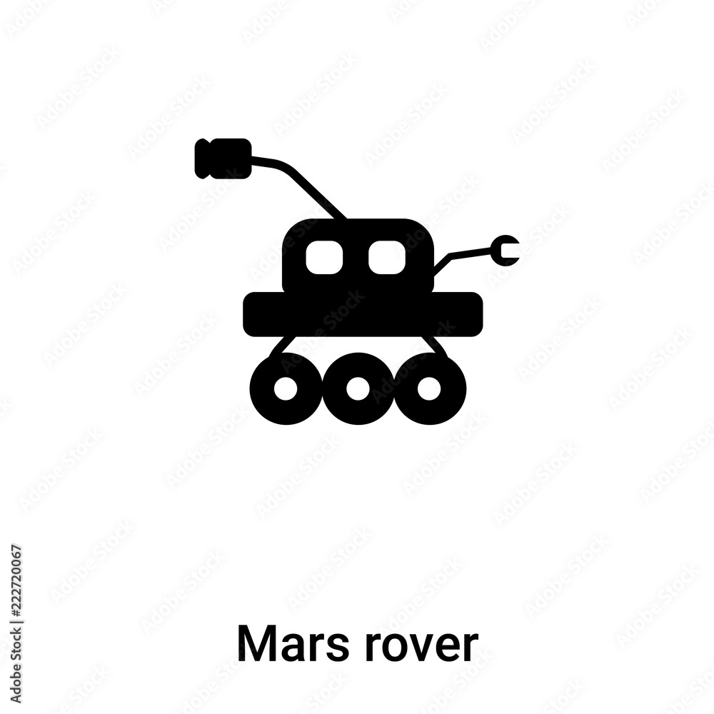 Mars rover icon vector isolated on white background, logo concept of ...