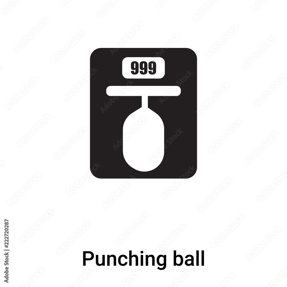 Punching ball icon vector isolated on white background, logo concept of ...