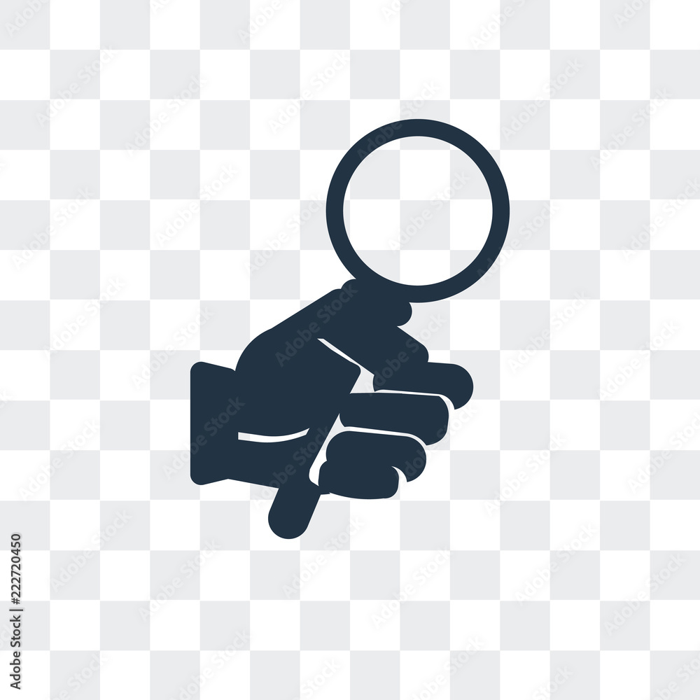 hold icon isolated on transparent background. Modern and editable hold ...