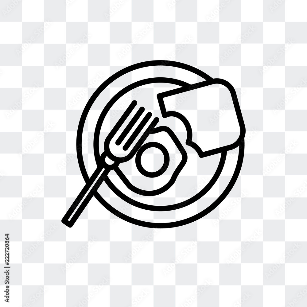 breakfast icon isolated on transparent background. Modern and editable ...