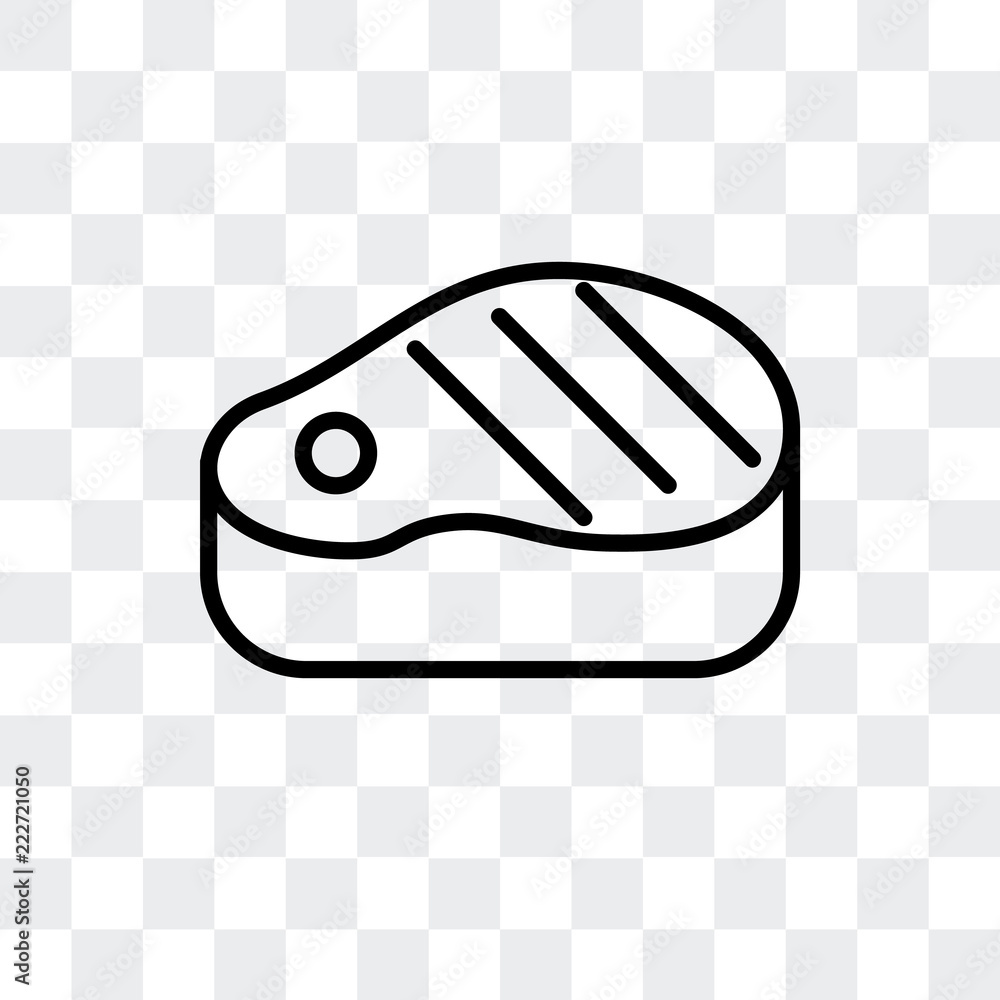 steak icon isolated on transparent background. Modern and editable ...