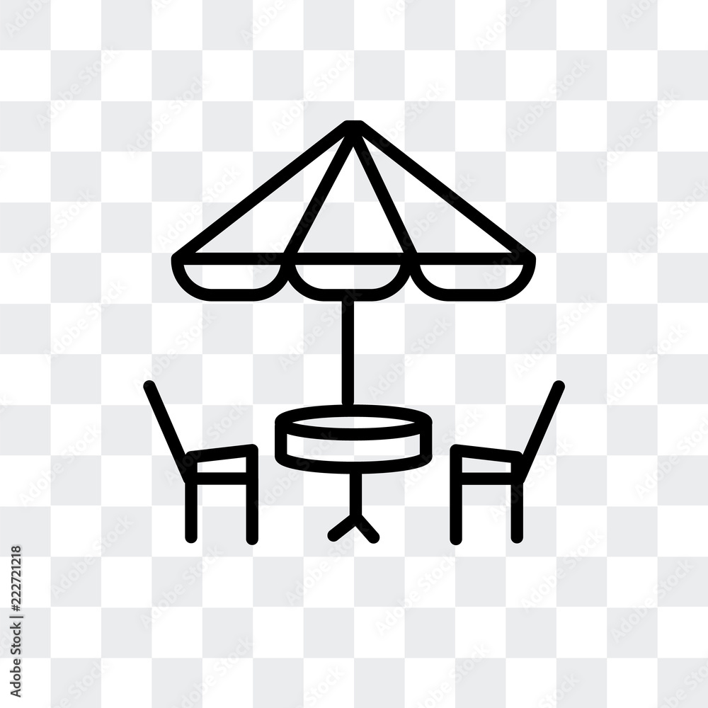 terrace icon isolated on transparent background. Modern and editable ...