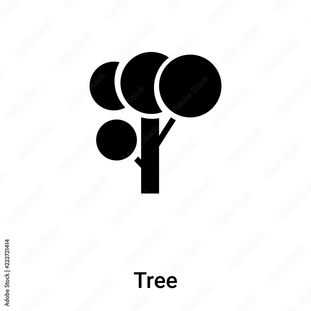 Tree icon vector isolated on white background, logo concept of Tree ...