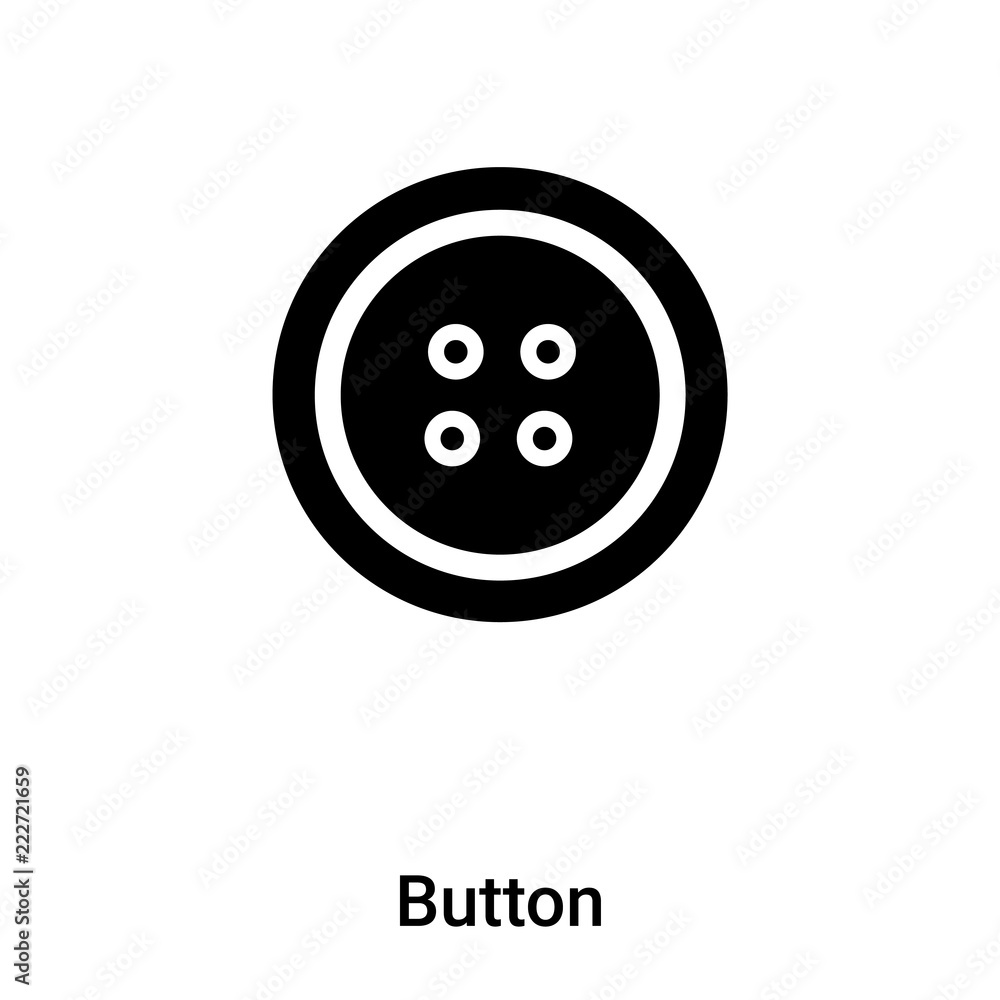 Button icon vector isolated on white background, logo concept of Button ...